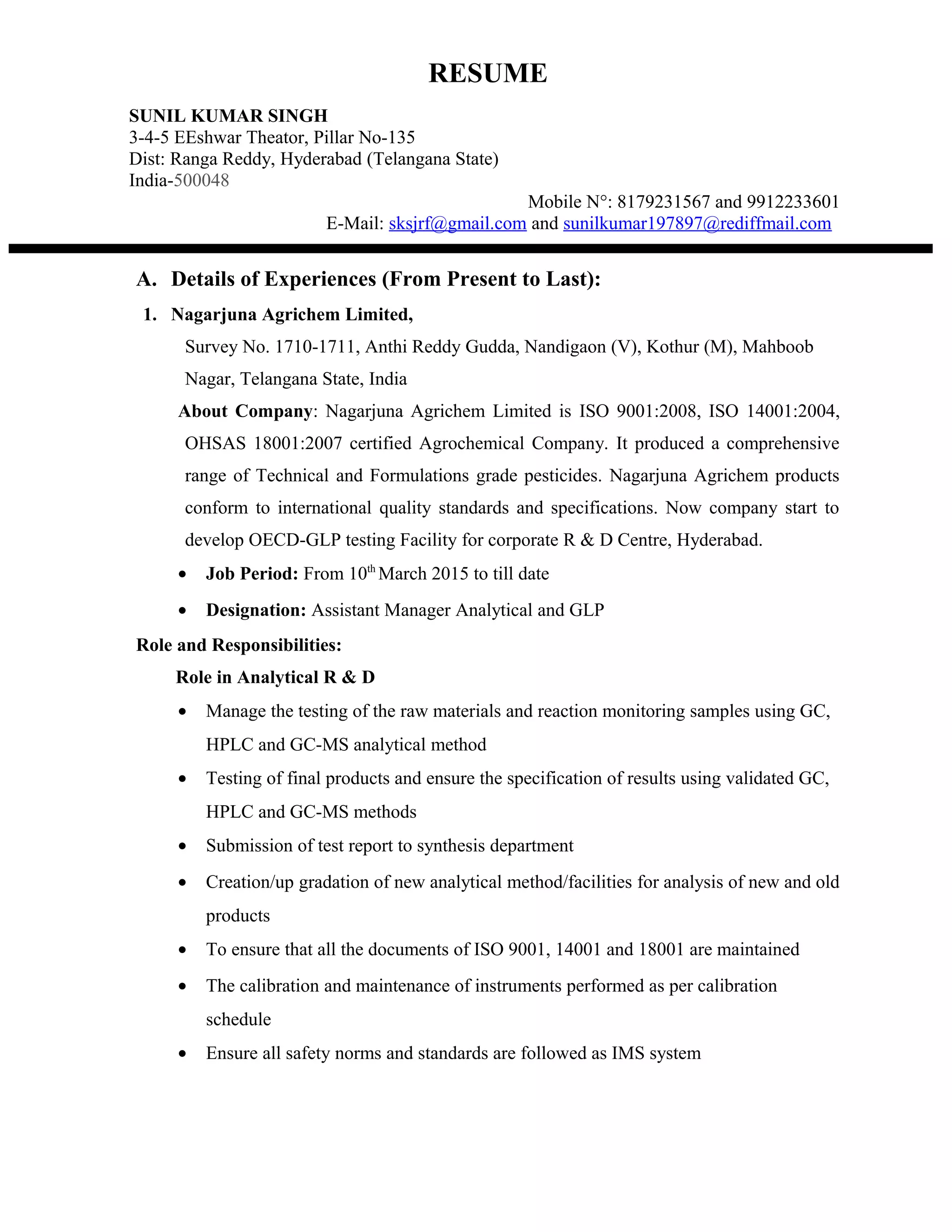 Updated Resume | DOC