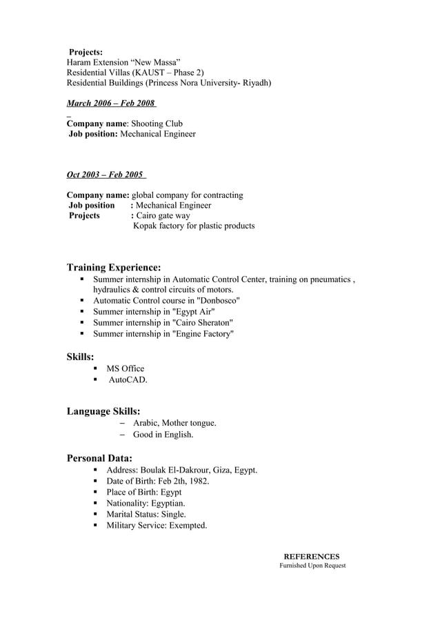 Ahmed El-Said CV | DOC