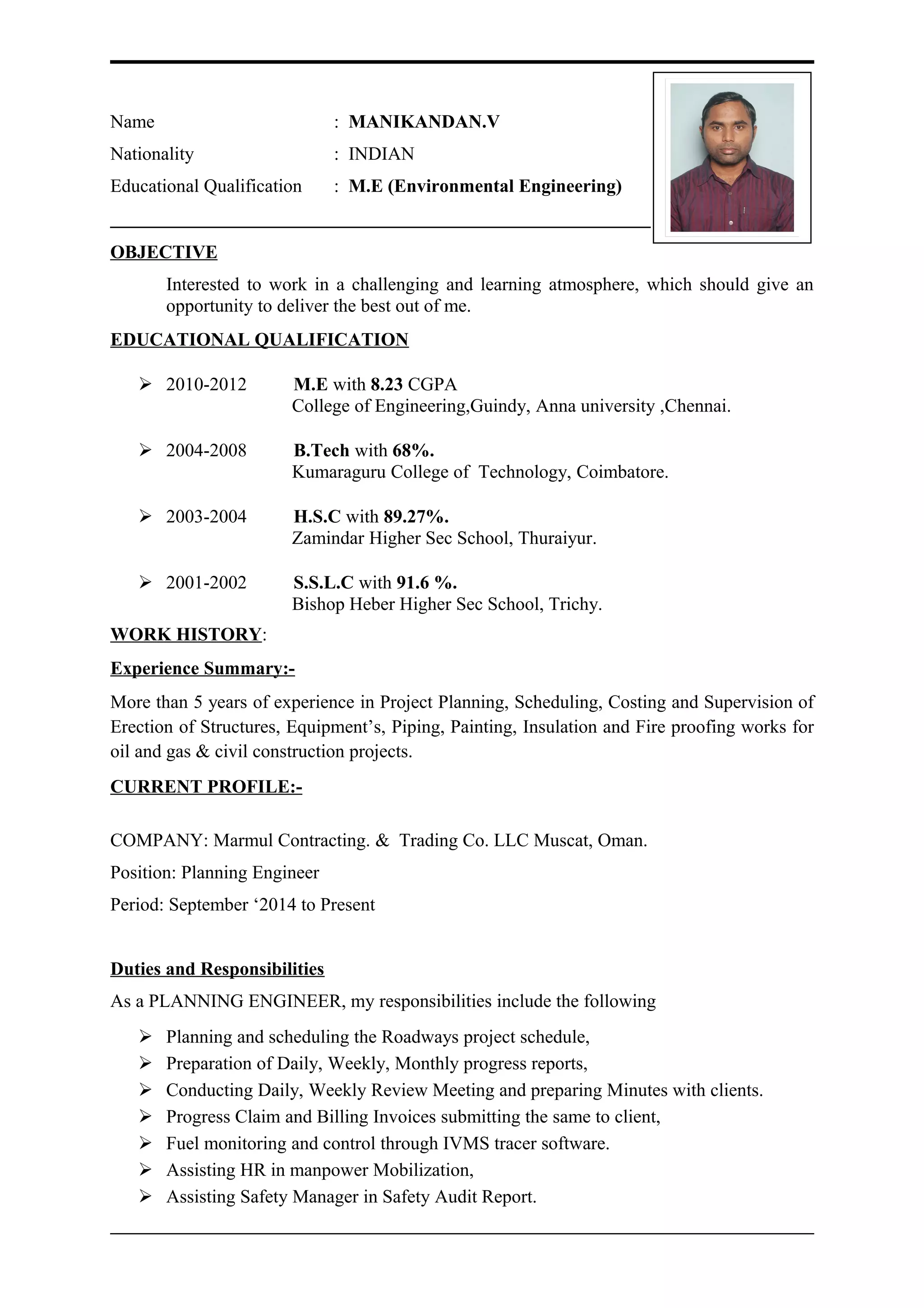 Manikandan Venu | DOC