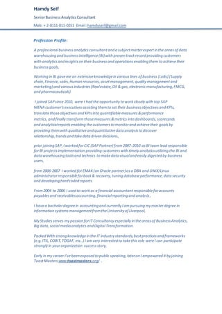 Hamdy Seif LIN | PDF | Information Services Industry | Industries