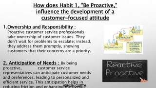 How Be Proactive influence the Customer focused attitude and what are ...