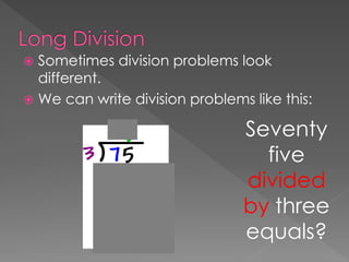 U2 l5 long division with 2 digit numbers and one digit dividends and ...