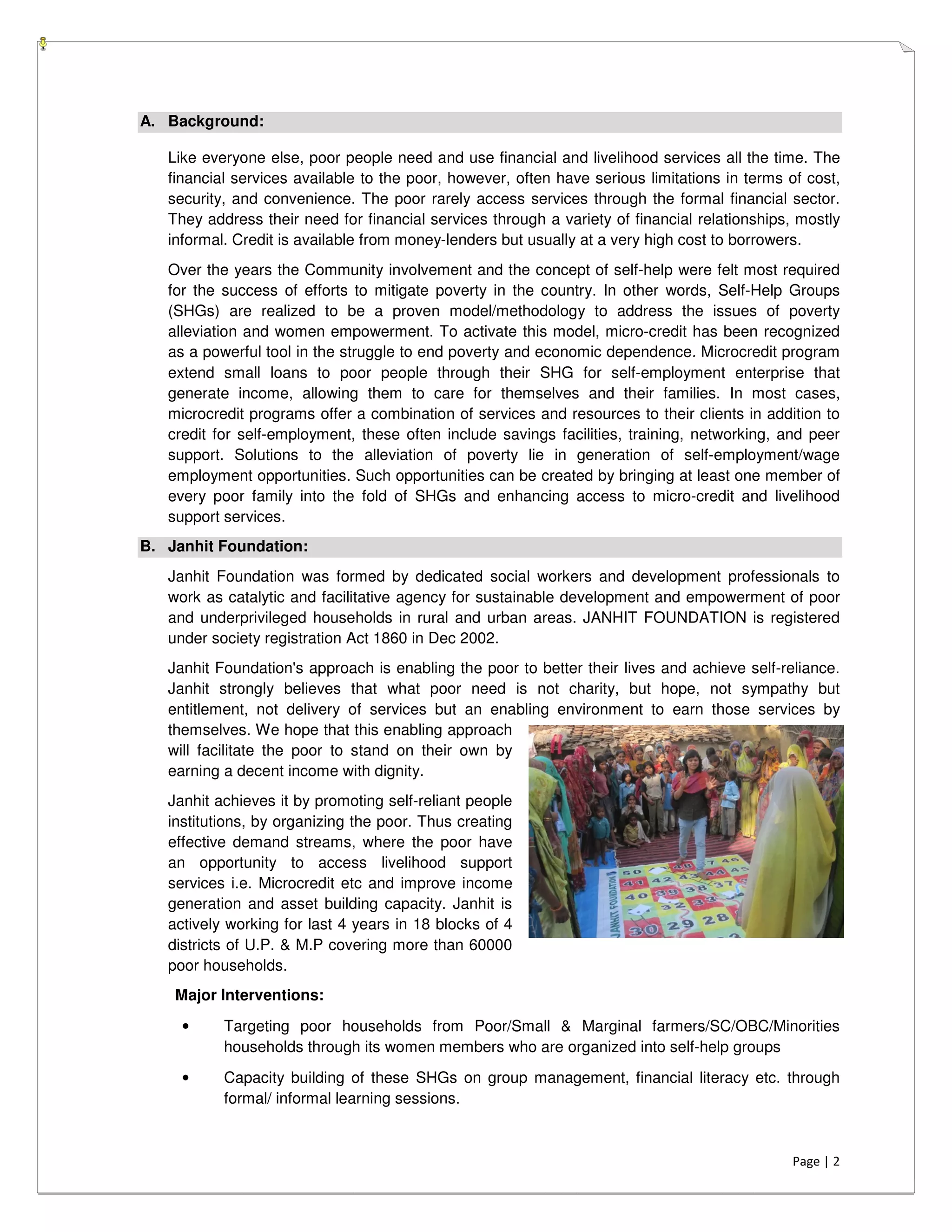 SHG Impact Assessment | PDF