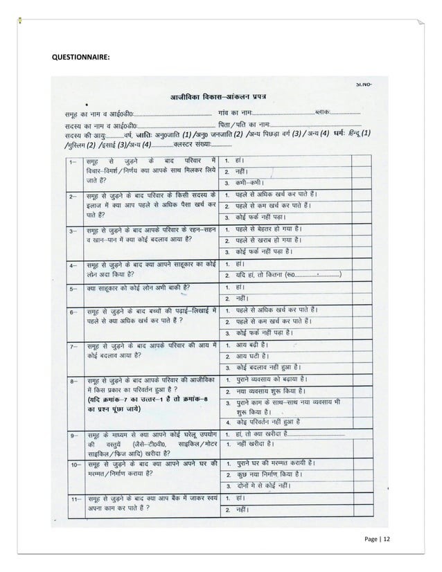 SHG Impact Assessment | PDF