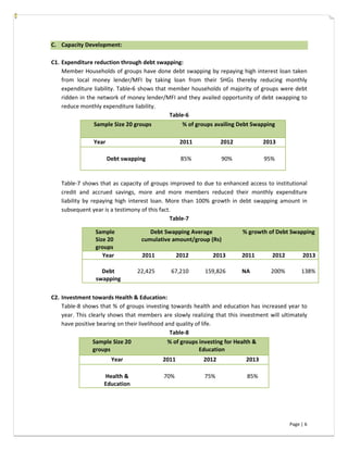 SHG Impact Assessment | PDF