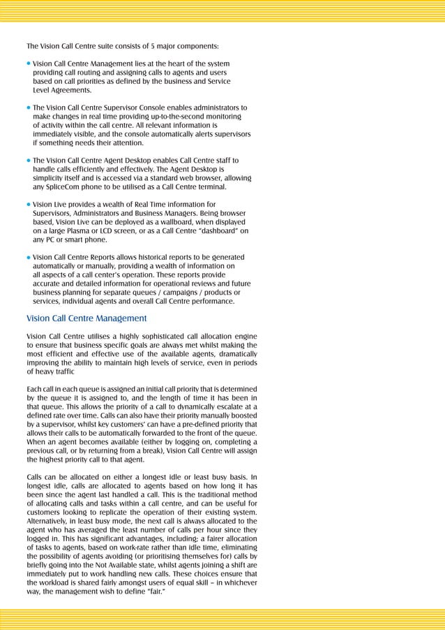 Splicecom Maximiser Vision Call Centre | PDF | Web Conferencing ...