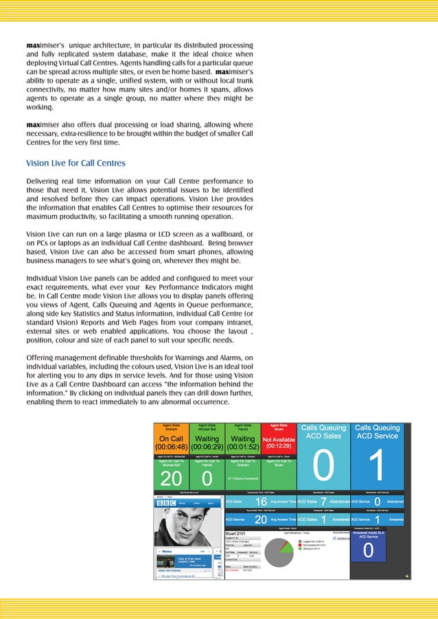 Splicecom Maximiser Vision Call Centre | PDF | Web Conferencing ...