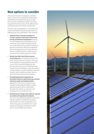 1312 CSIRO Future Grid Forum - Summary of 2050 Scenarios | PDF