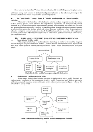 Construction of Ideological and Political Education Models and Critical ...
