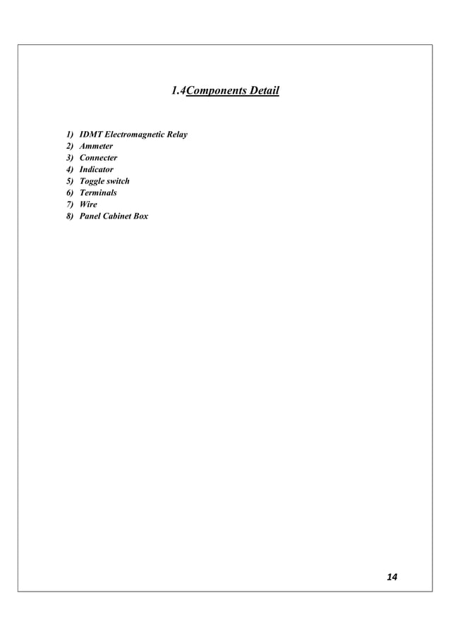 REPORT- RADIAL FEEDER PROTECTION PANEL DEVELOPMENT | PDF