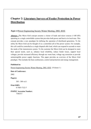 REPORT- RADIAL FEEDER PROTECTION PANEL DEVELOPMENT | PDF