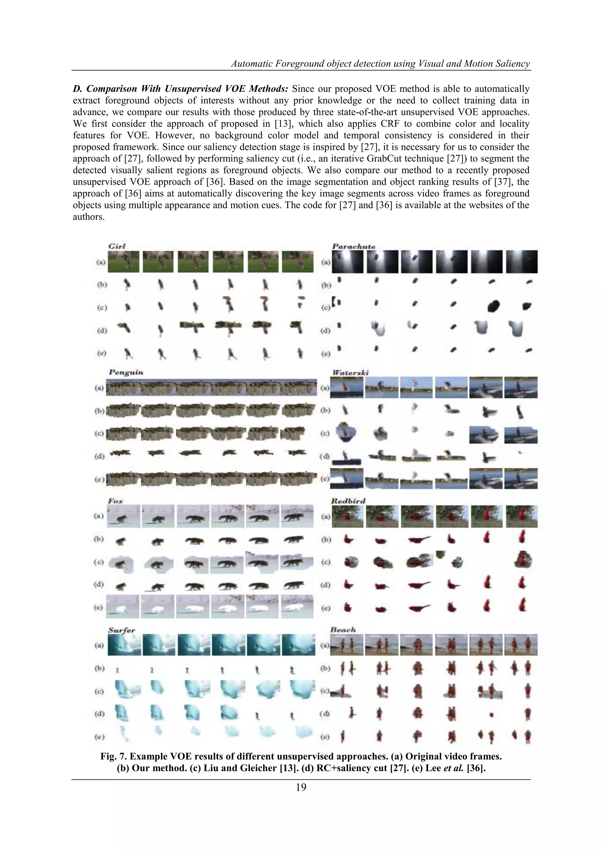 Automatic Foreground Object Detection Using Visual And Motion Saliency