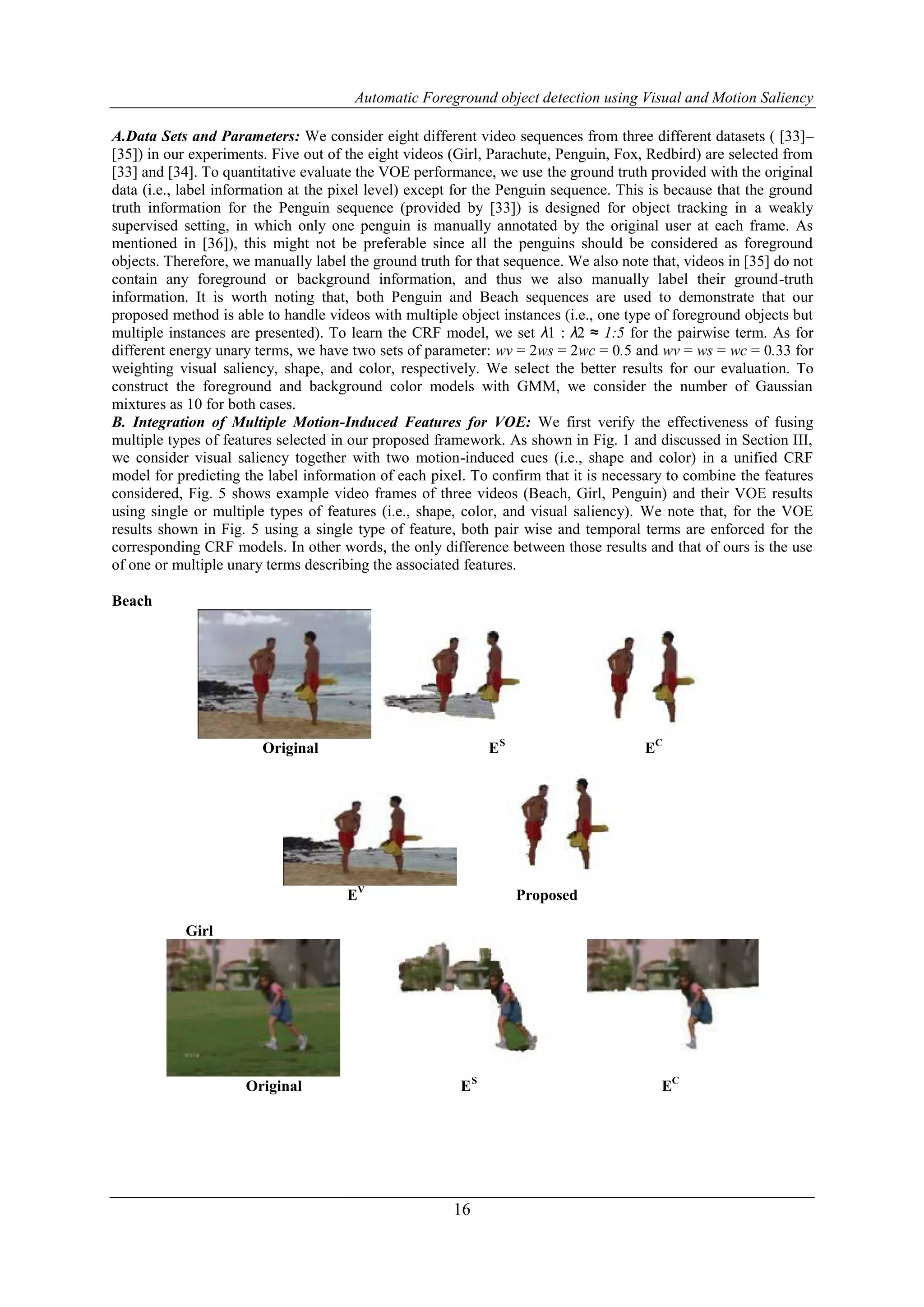 Automatic Foreground object detection using Visual and Motion Saliency | PDF | Video Software ...