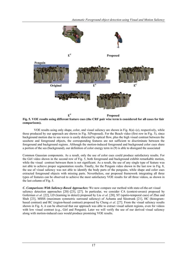 Automatic Foreground Object Detection Using Visual And Motion Saliency