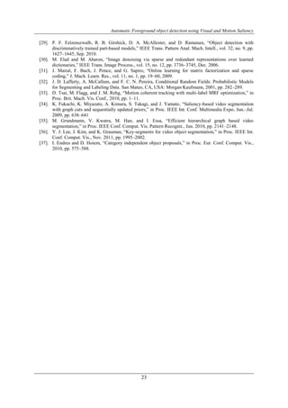 Automatic Foreground object detection using Visual and Motion Saliency | PDF | Video Software ...