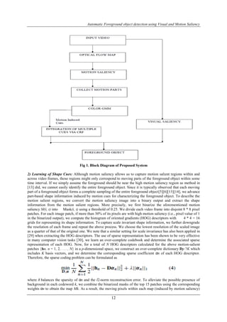 Automatic Foreground object detection using Visual and Motion Saliency | PDF | Video Software ...