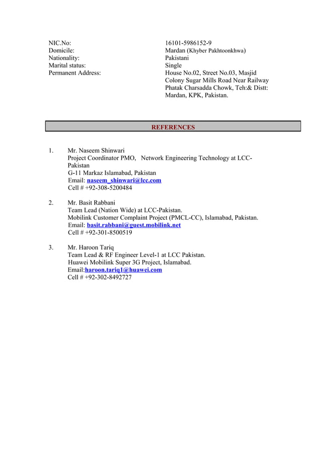 3G RF Optimization CV | DOC