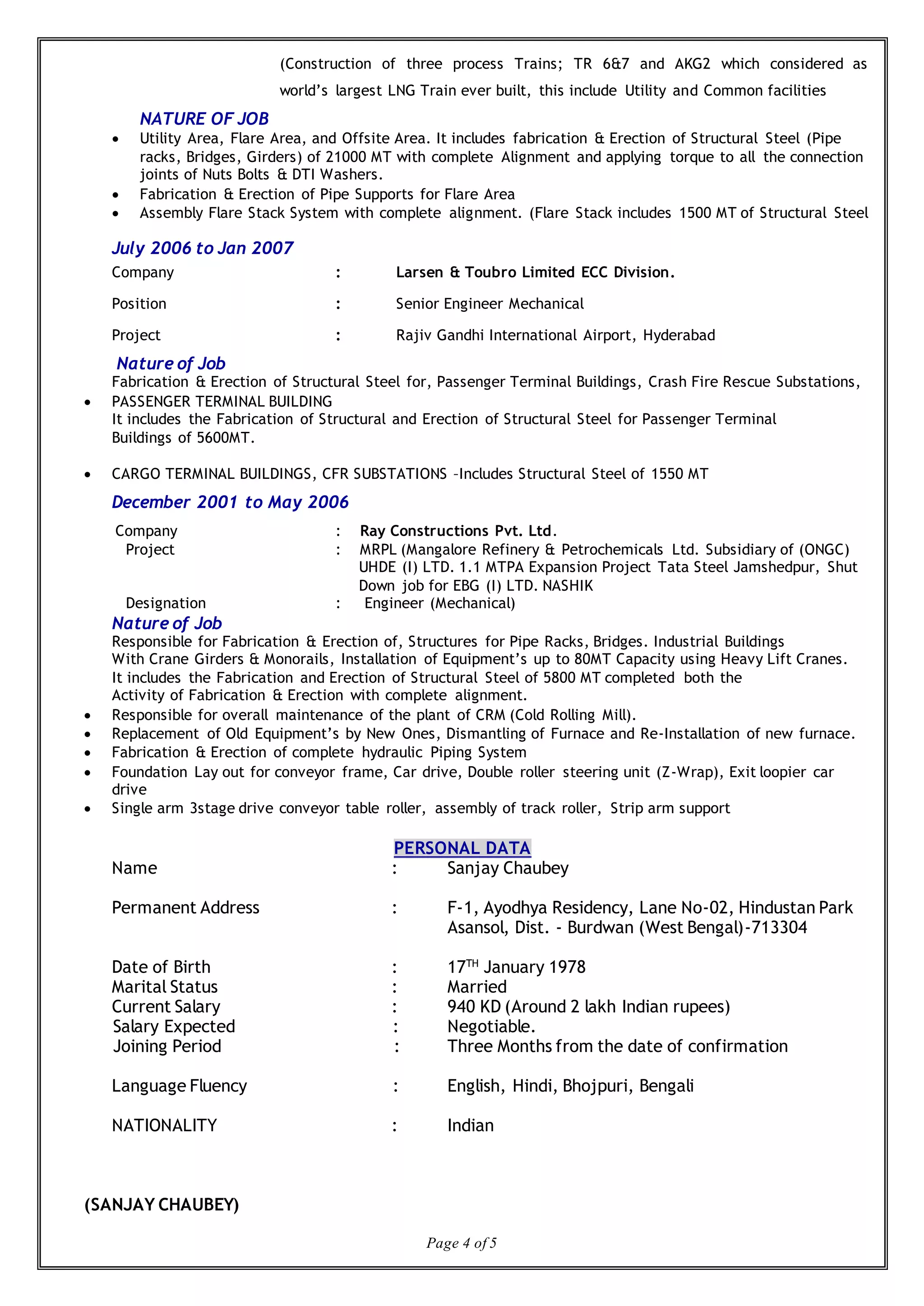 cv@sanjaychaubey REV | PDF
