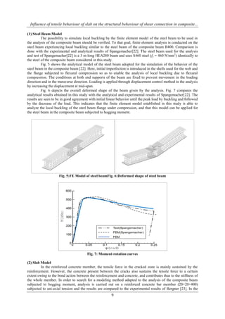 Influence of tensile behaviour of slab on the structural Behaviour of ...