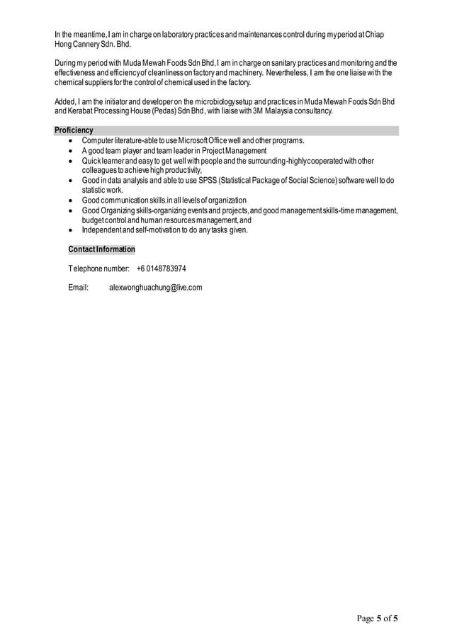 Alex CV as at 23112015 | PDF