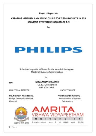 Philips summer internship report( NIRVAAN) | DOCX