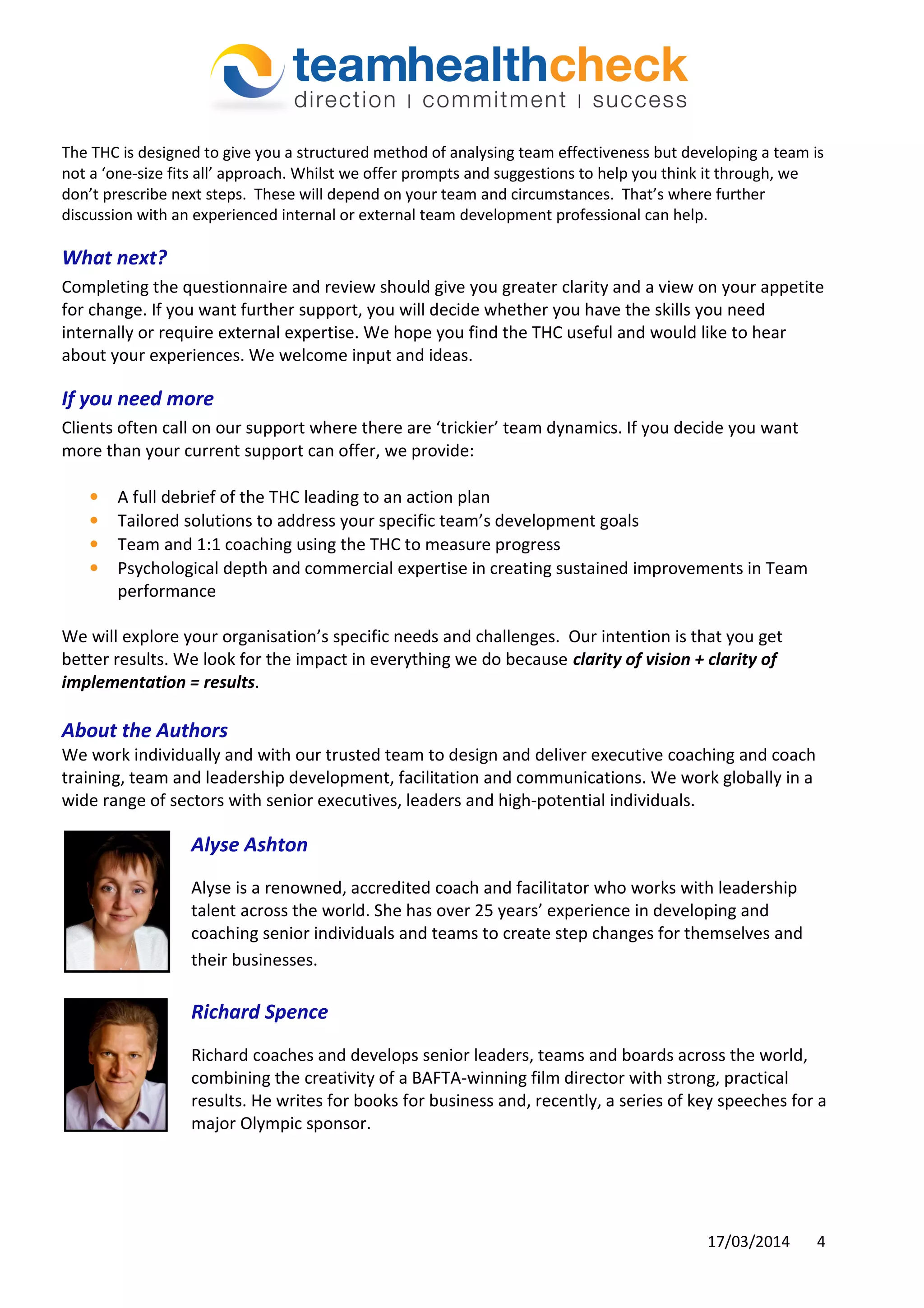 Team Health Check - Overview | PDF