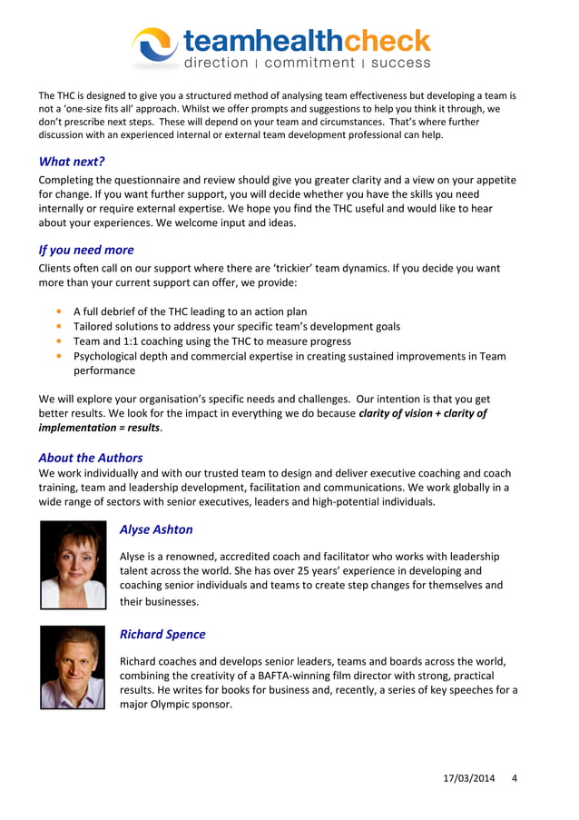 Team Health Check - Overview | PDF