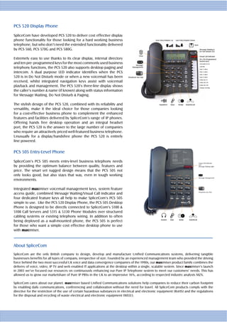 Splicecom Maximiser PCS Desktop Platforms | PDF