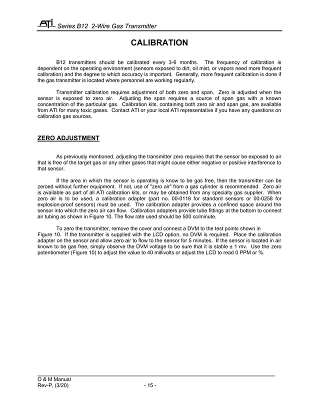 B12-2-Wire-Gas-Transmitter.pdf | Chemistry | Science