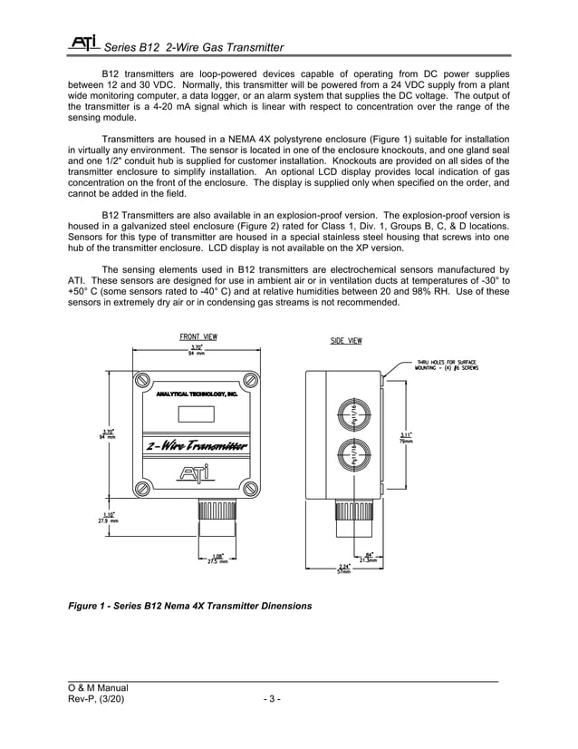 B12-2-Wire-Gas-Transmitter.pdf | Chemistry | Science