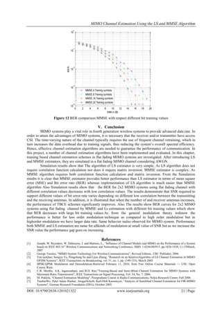MIMO Channel Estimation Using the LS and MMSE Algorithm | PDF