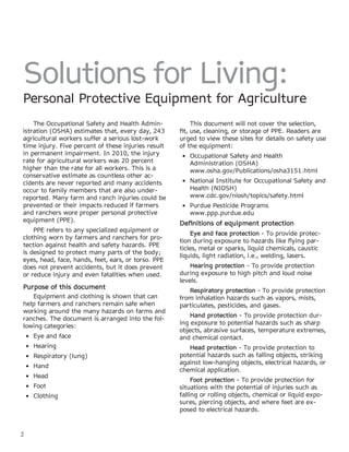personal protective equipment for agriculture | PDF