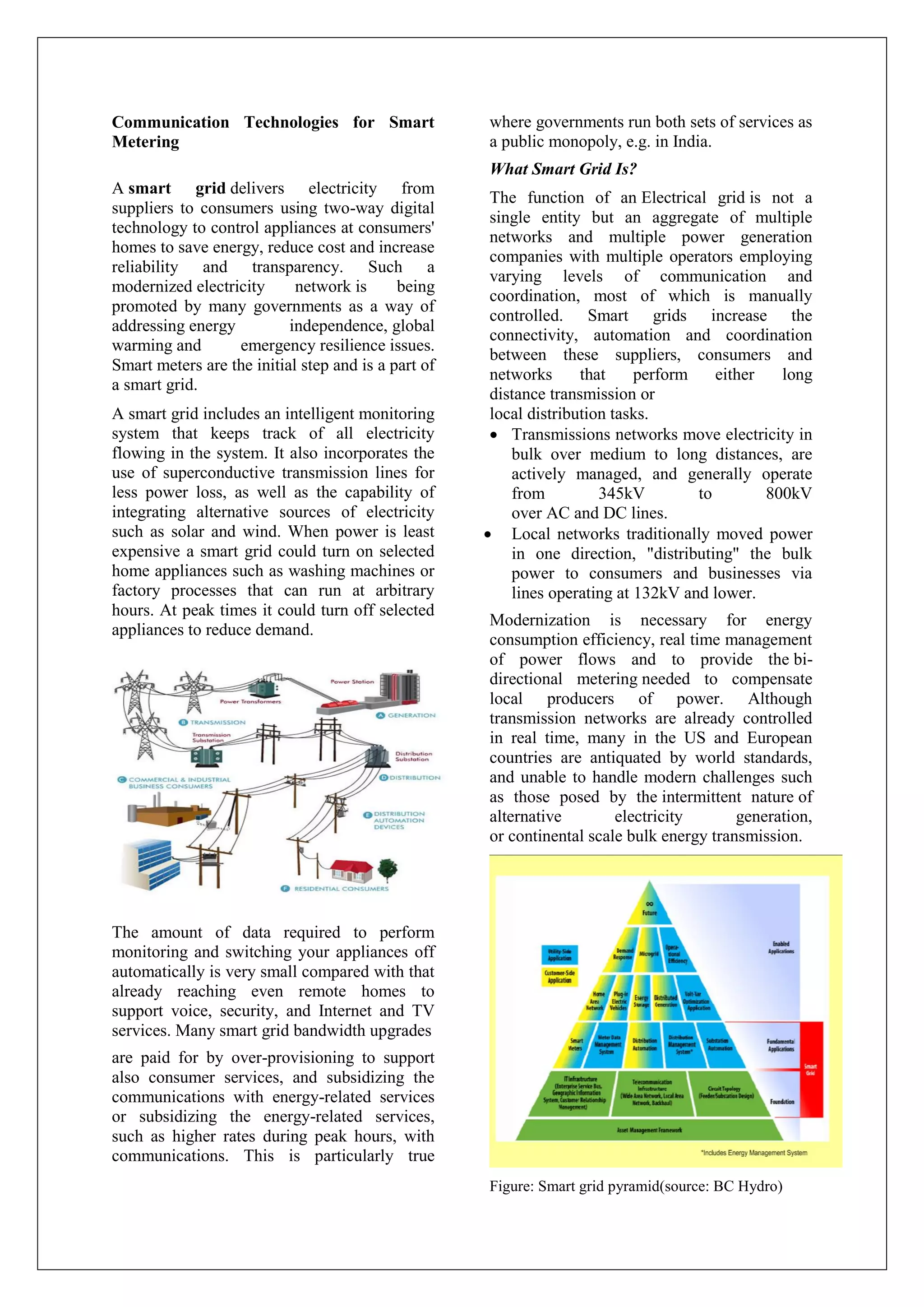 Communication Technologies for Smart Metering_Metering India 2013 | PDF