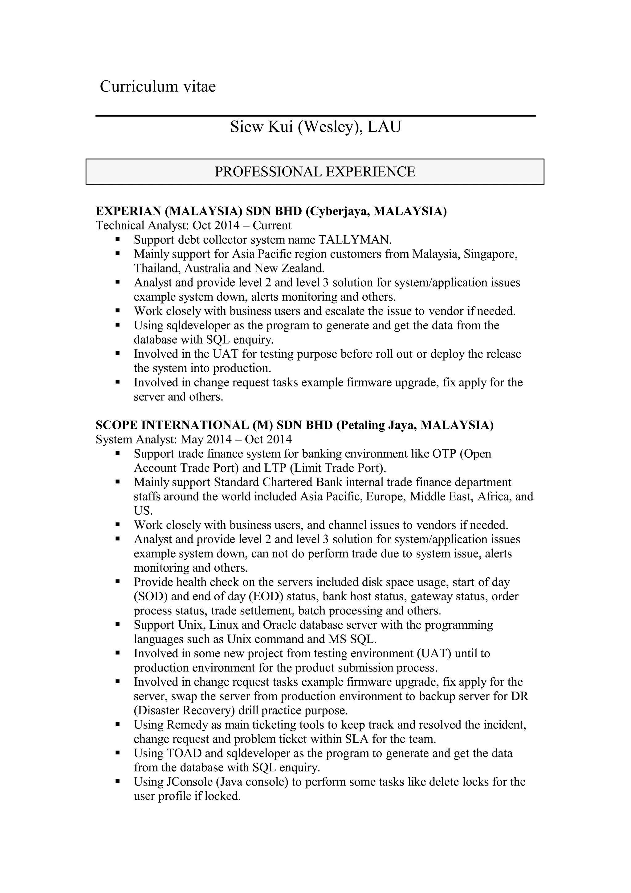 CV-Lau_Siew_Kui_V6 | PDF