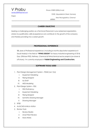 Resume_VPrabu | PDF