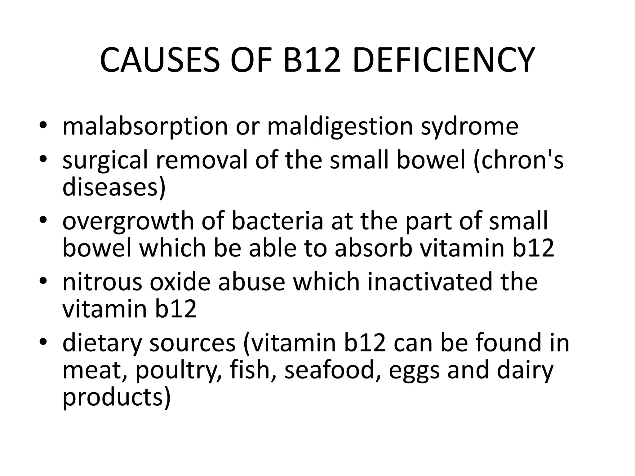 B12 deficiency | PPTX