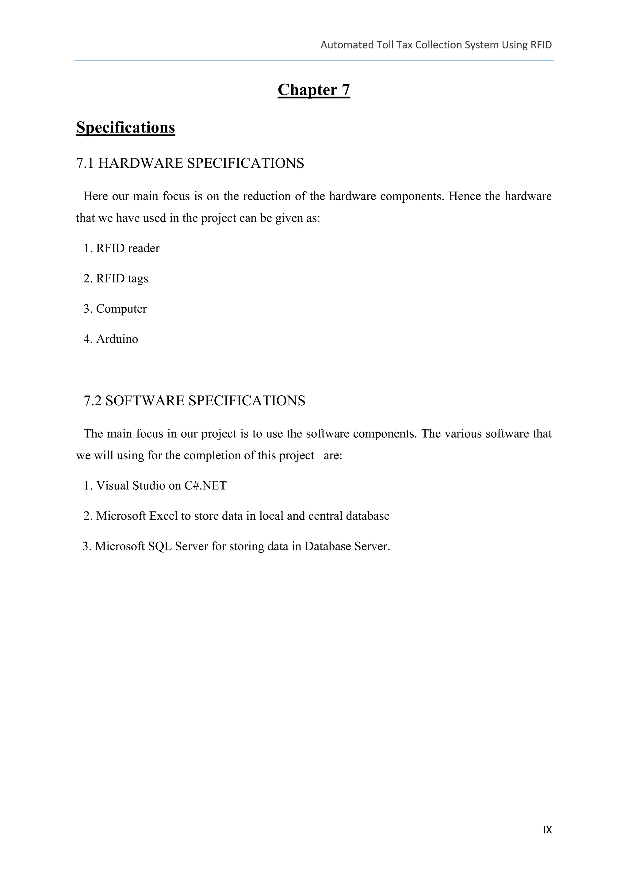 Project Report on automated toll tax collection system using rfid | PDF