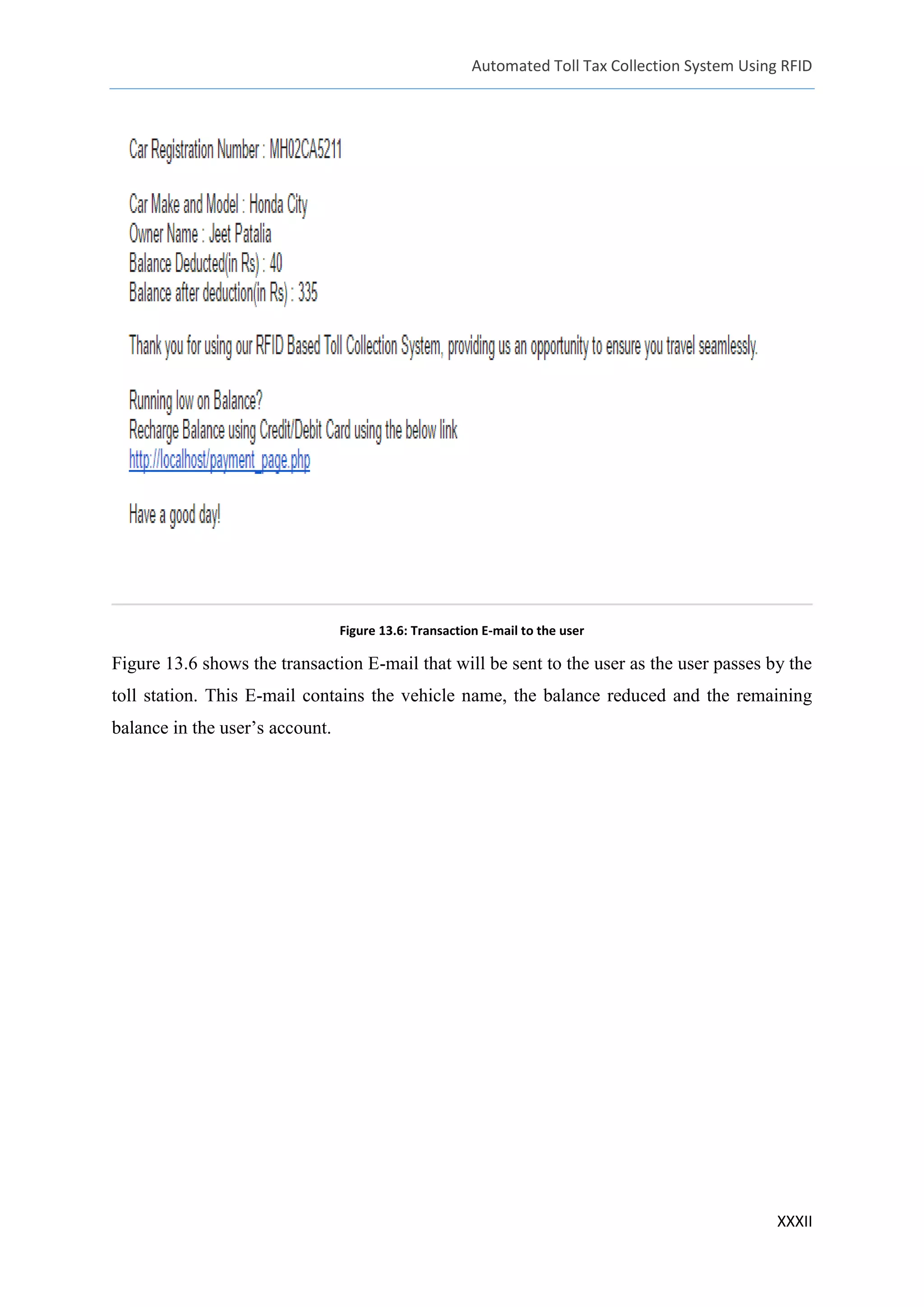 Project Report on automated toll tax collection system using rfid | PDF