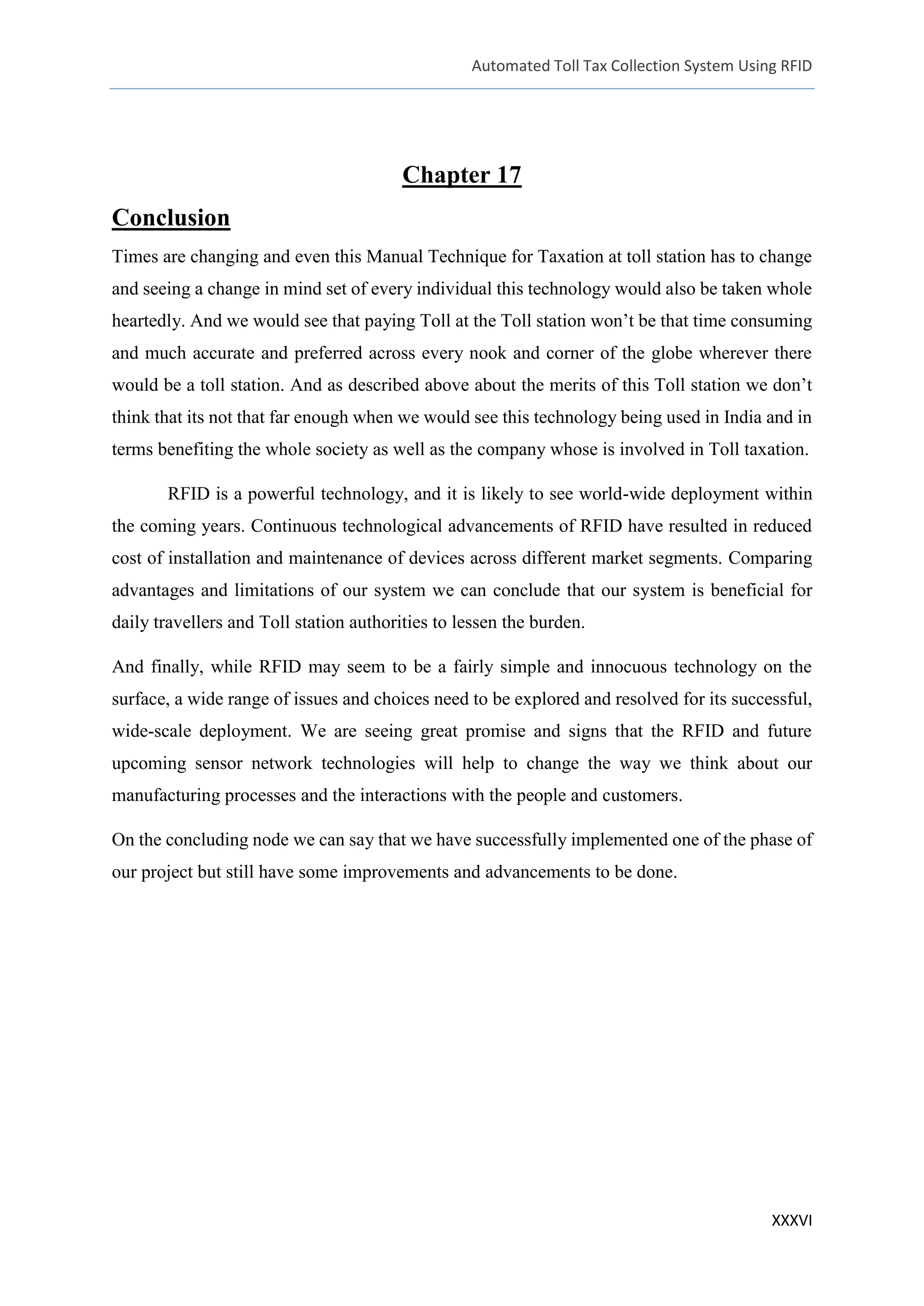 Project Report on automated toll tax collection system using rfid | PDF