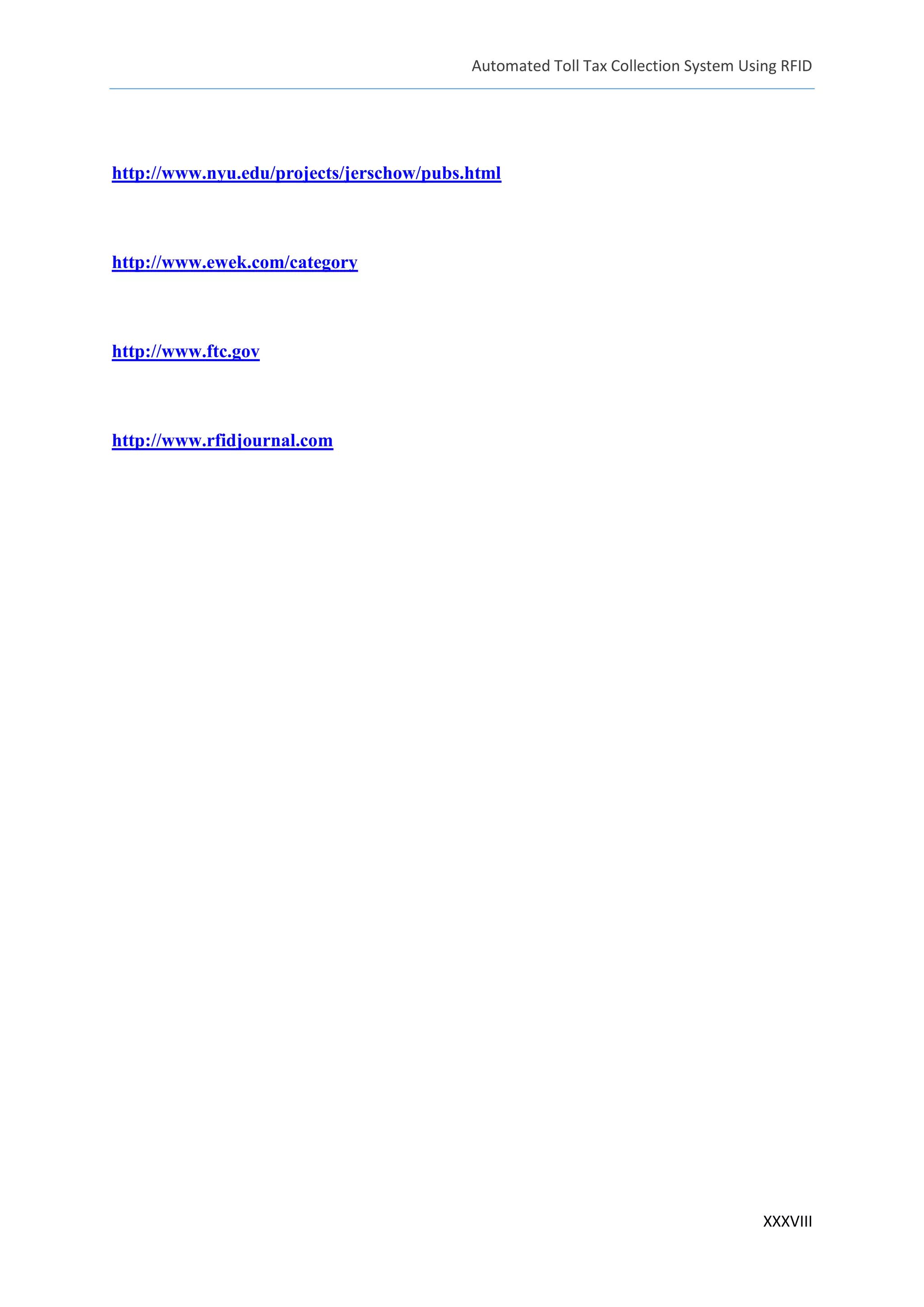 Project Report on automated toll tax collection system using rfid | PDF