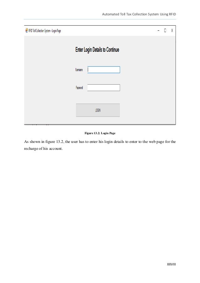 Project Report on automated toll tax collection system using rfid
