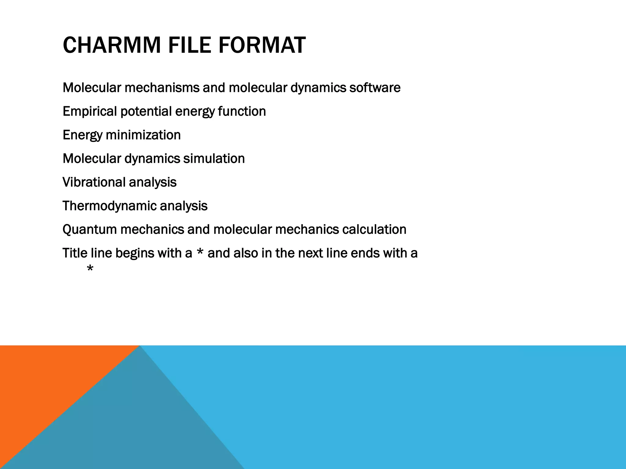 molecular file formats in bioinformatics | PPTX