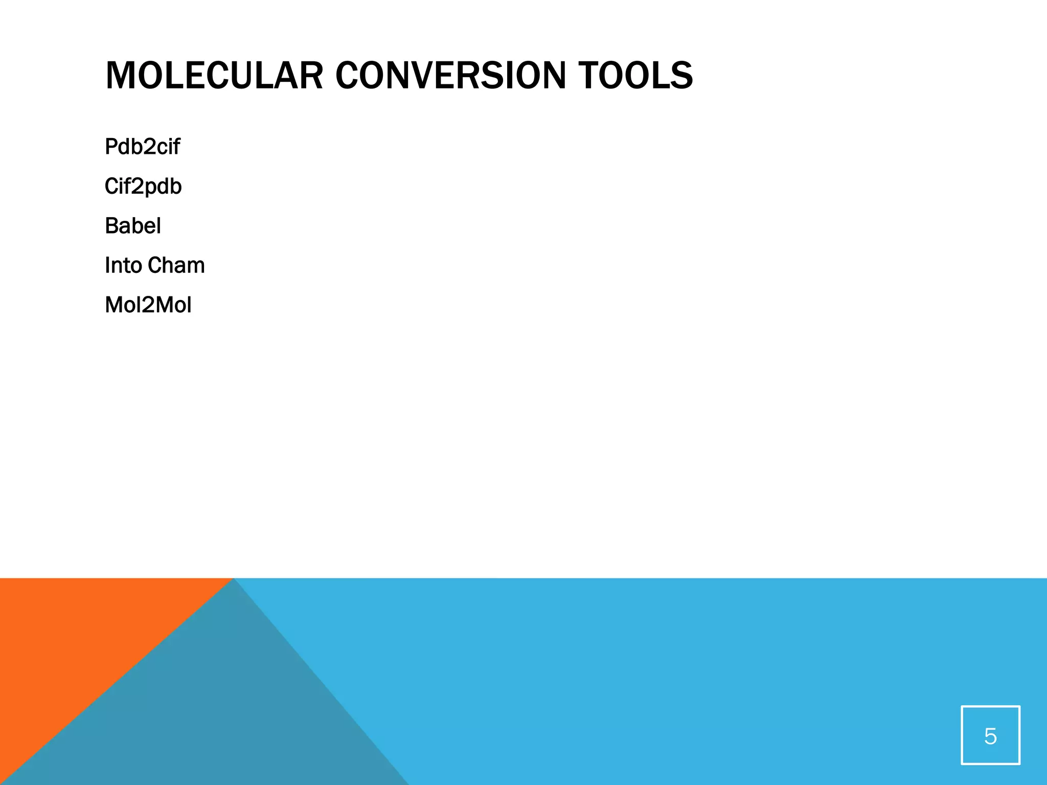 molecular file formats in bioinformatics | PPTX