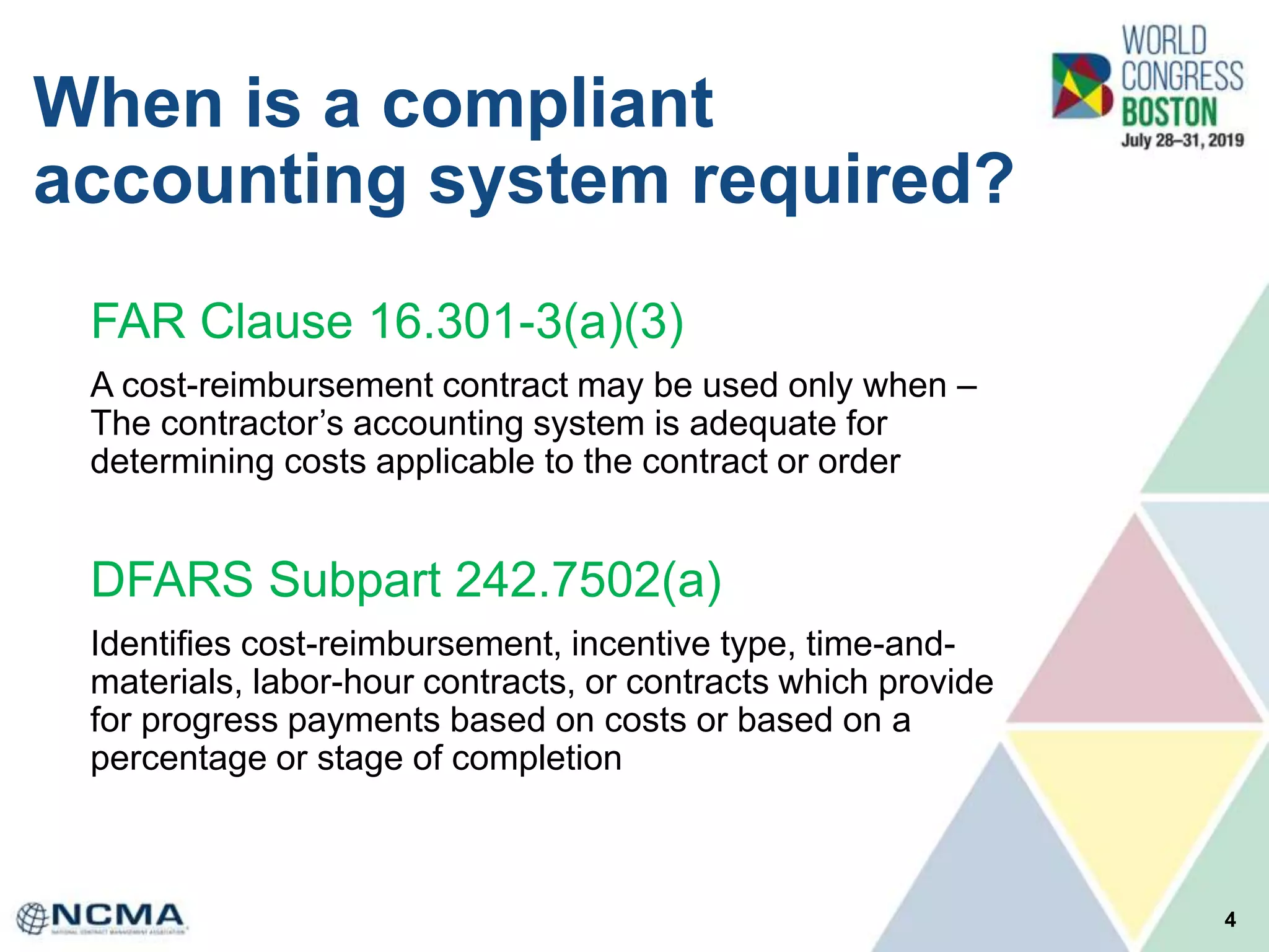 Evaluating Subcontractor Accounting System Compliance | PPT