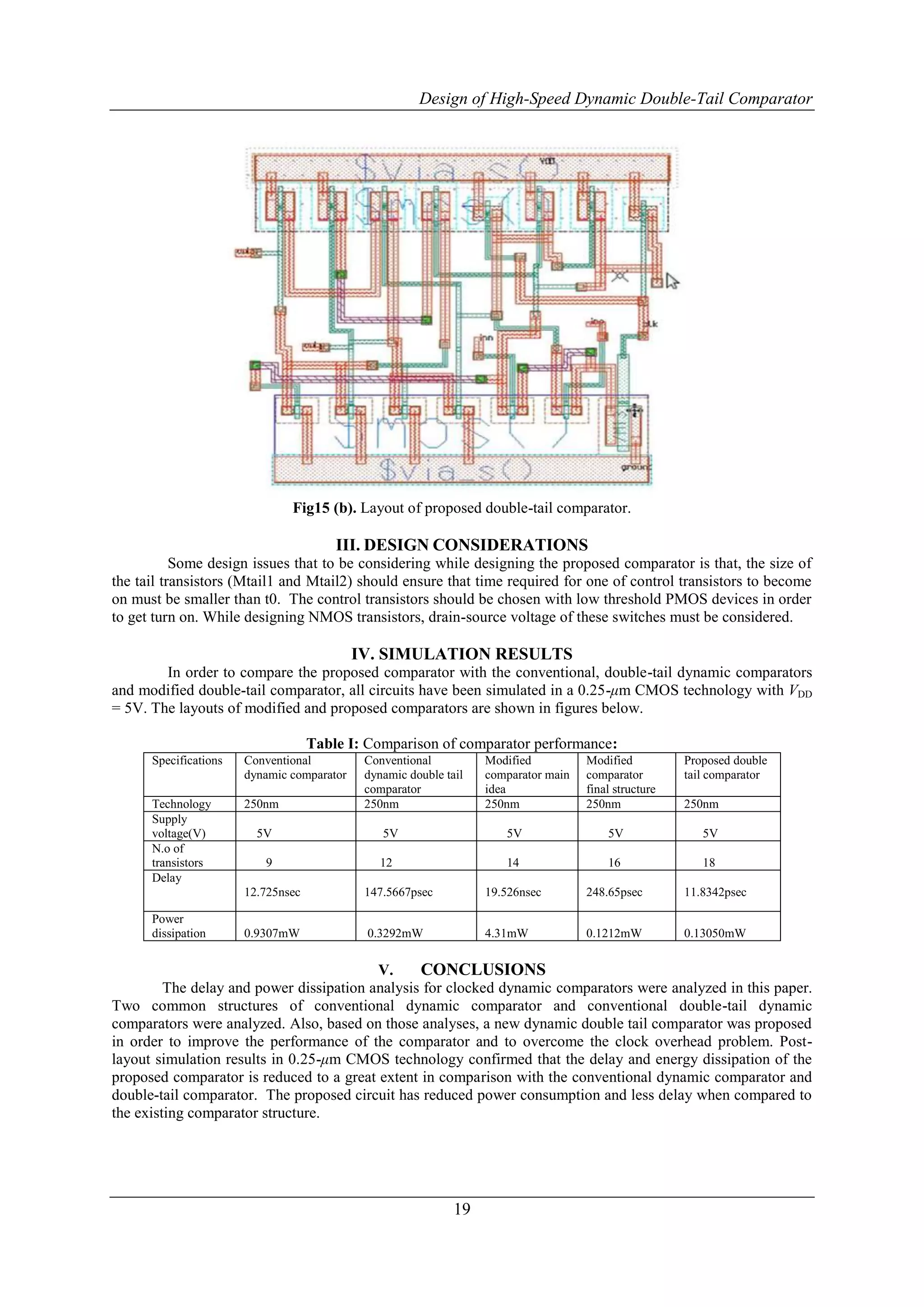 Design of High-Speed Dynamic Double-Tail Comparator | PDF