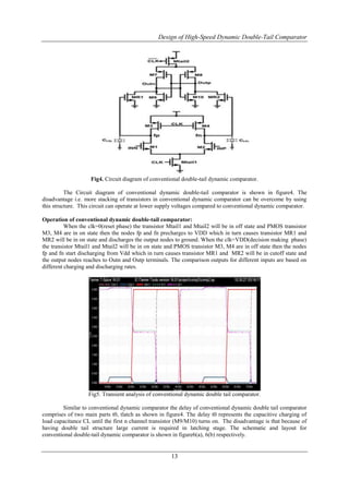 Design of High-Speed Dynamic Double-Tail Comparator | PDF