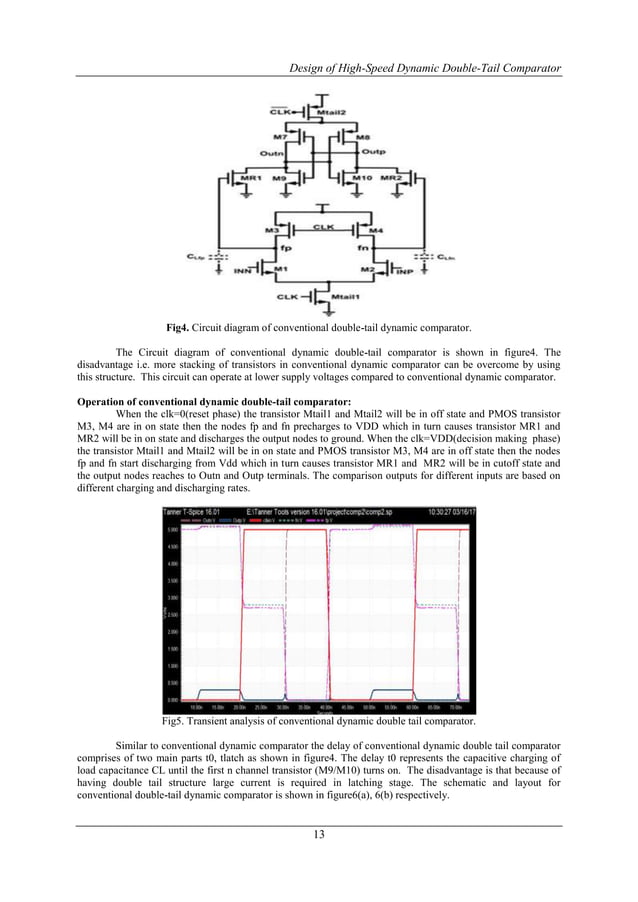 Design of High-Speed Dynamic Double-Tail Comparator | PDF