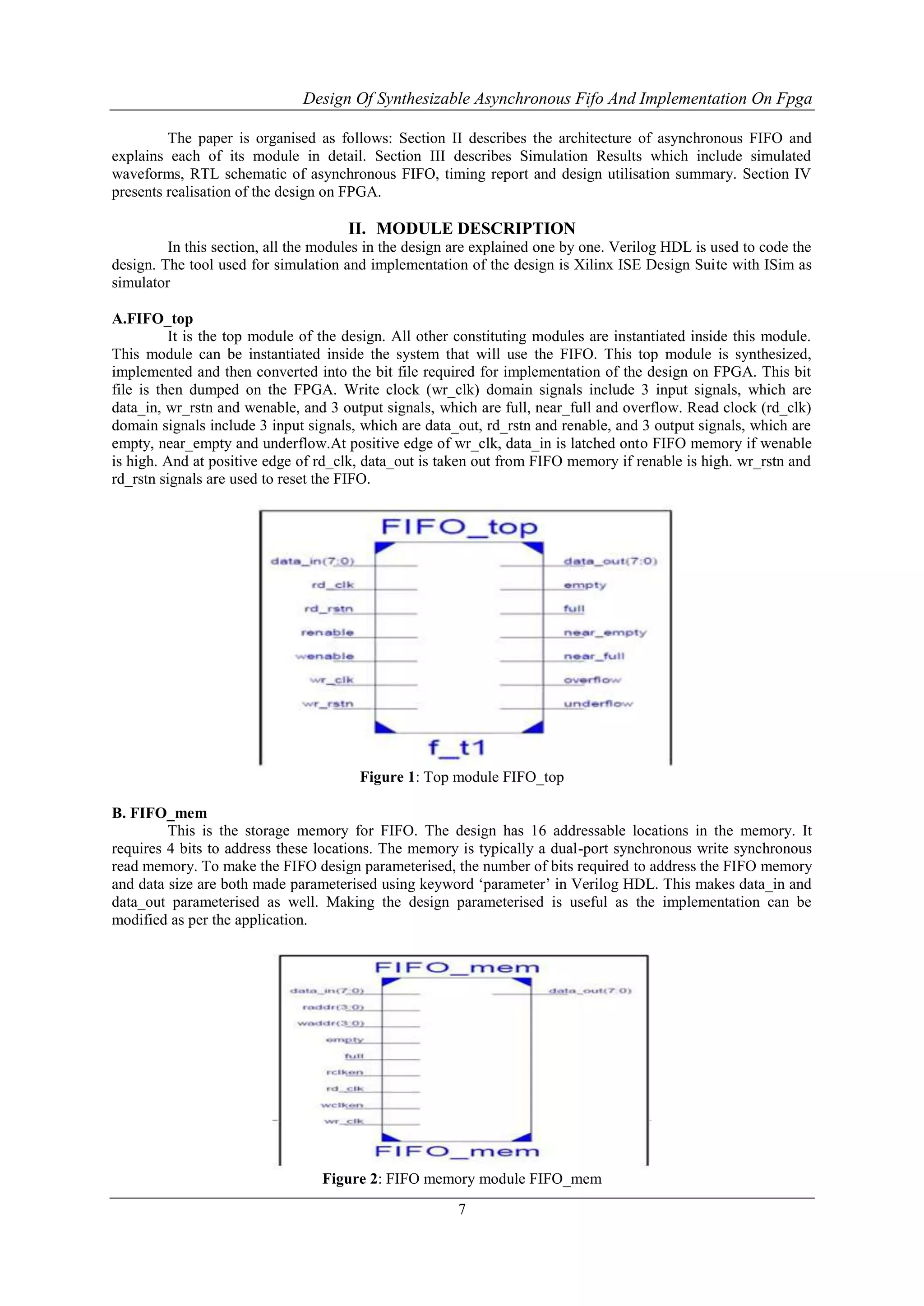 Design Of Synthesizable Asynchronous Fifo And Implementation On Fpga Pdf