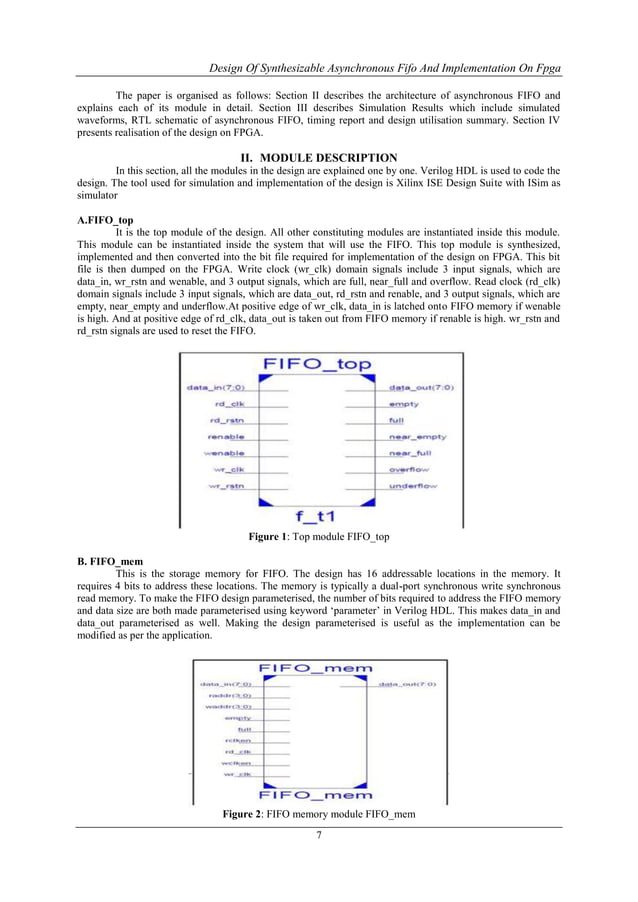 Design of Synthesizable Asynchronous FIFO And Implementation on FPGA | PDF
