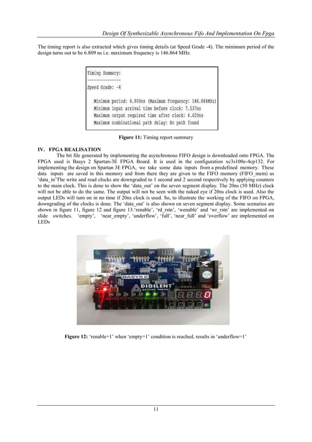 Design of Synthesizable Asynchronous FIFO And Implementation on FPGA | PDF